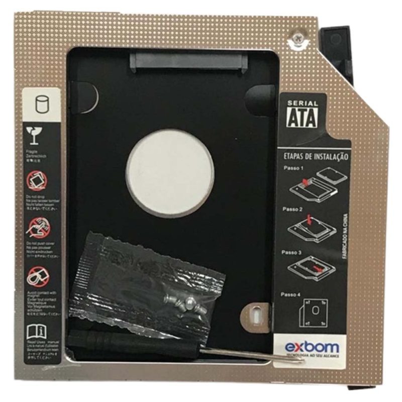 Caddy 12,7mm Sata para HD/SSD de notebook – Quase Tudo de Informática